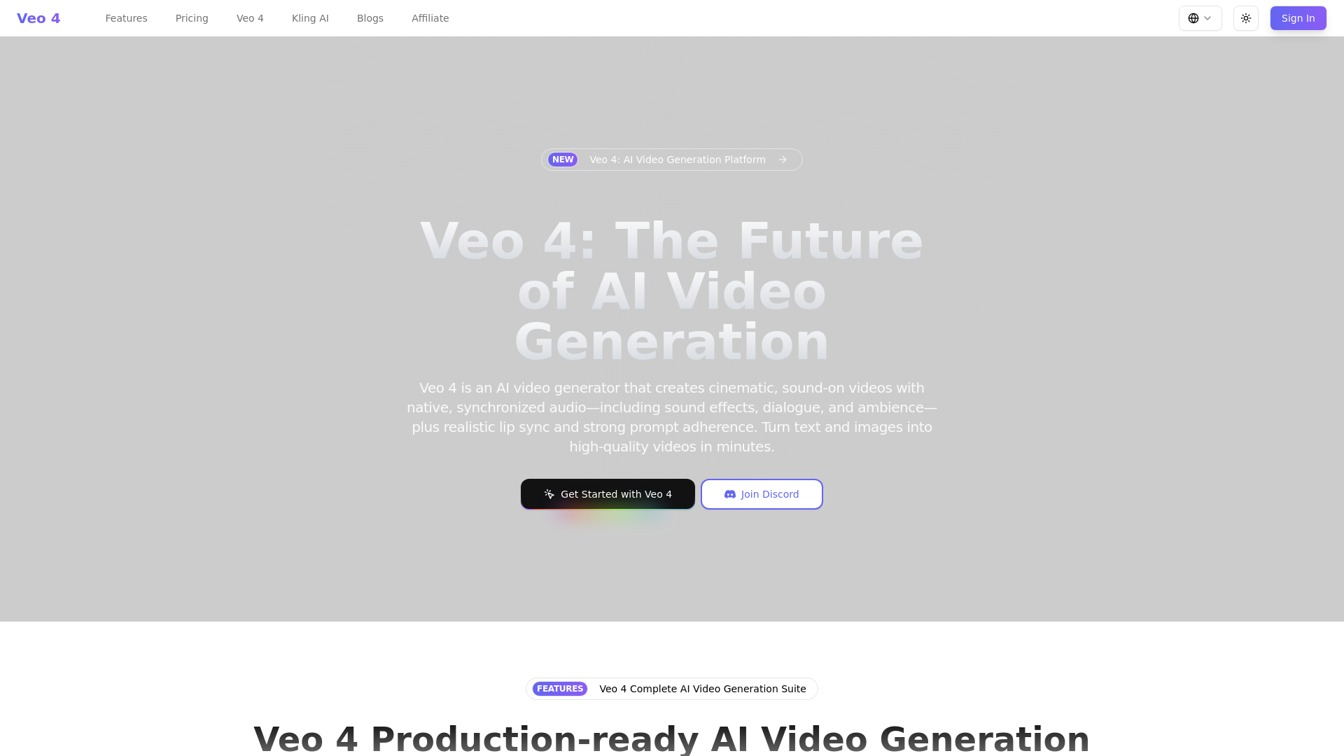 Veo 4: Advanced AI Video Generation Platform | ShowMeBest.ai