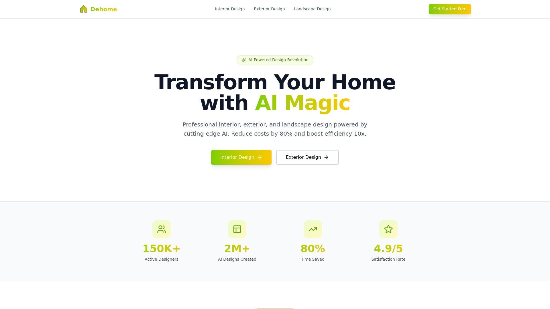Dehome: AI-Powered Home Design Transformation | ShowMeBest.ai